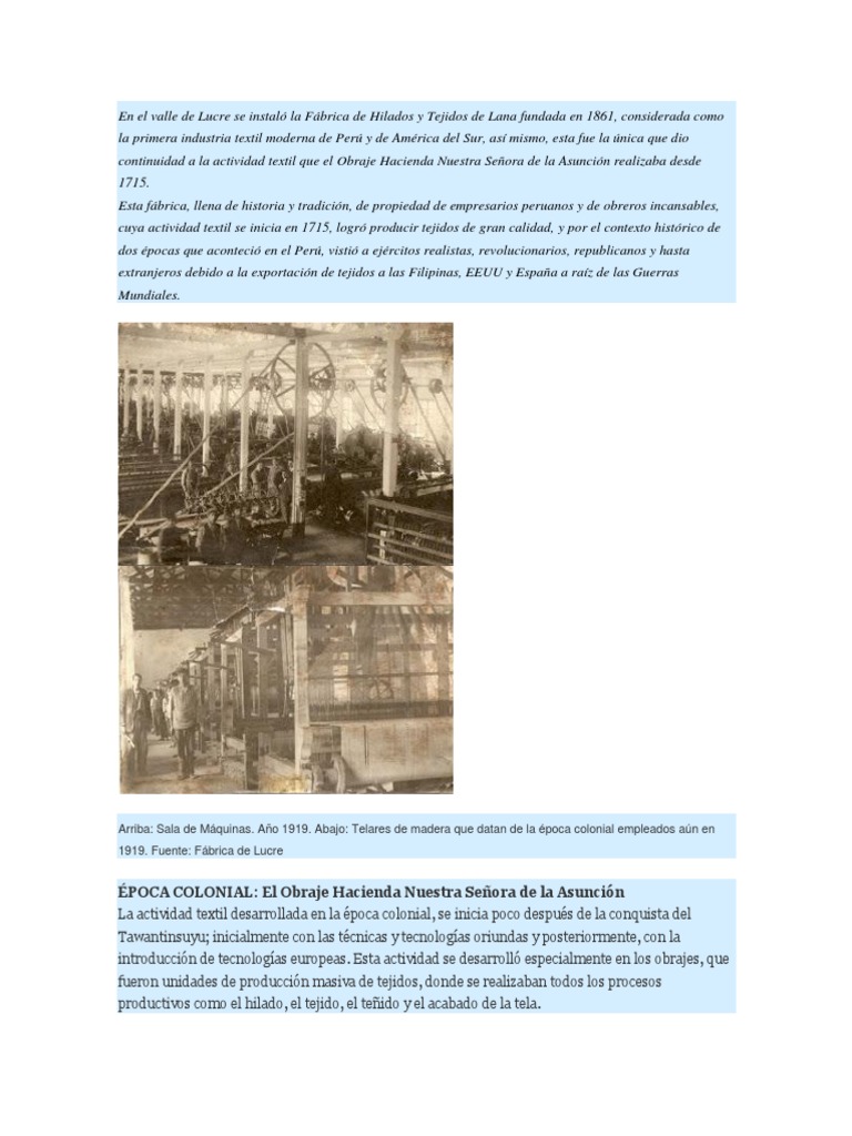 Fabrica Lucre | PDF | Nueva españa | Perú