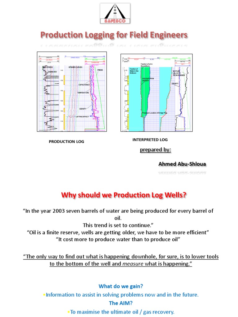 Production Logging Insights for Engineers | PDF | Casing (Borehole ...