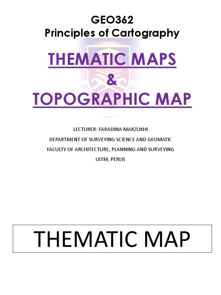 Topographic Map and Thematic Map | Download Free PDF | Topography | Map