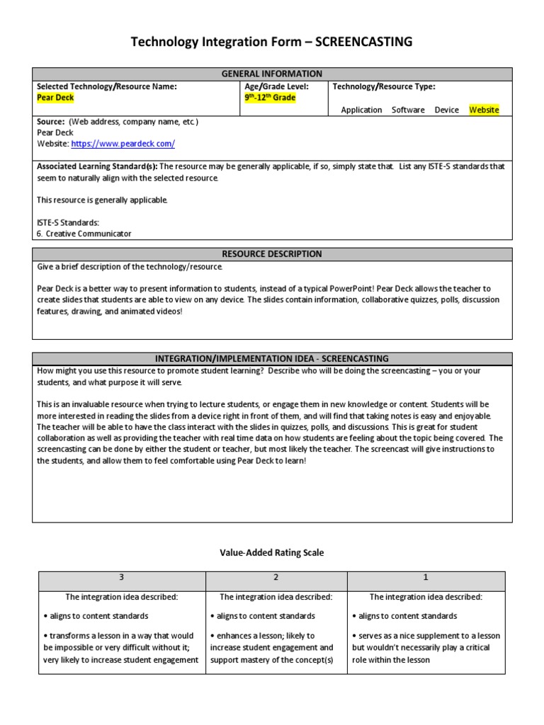 Technology Integration: Screencasting | PDF | Pedagogy | Cognitive Science