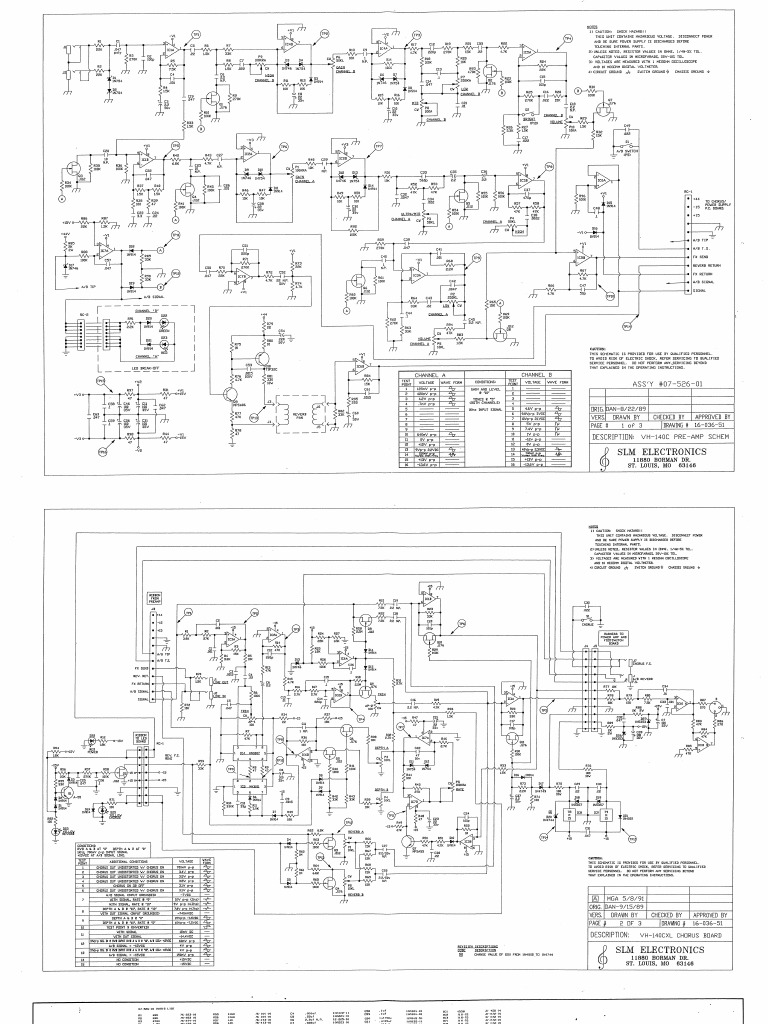 Ampeg VH140C Schematics
