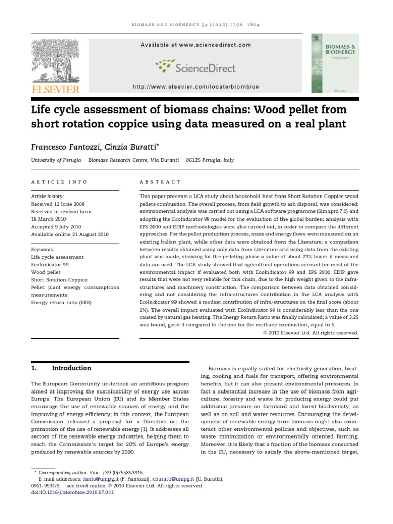Wood Pellet | PDF | Life Cycle Assessment | Biomass