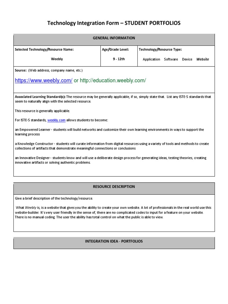 Technology Integration-Portfolio - Tel 311 | PDF | Educational Psychology | Communication