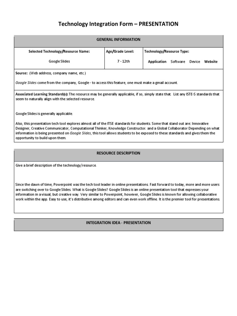 Technology Integration - Presentation | PDF | Communication | Computing