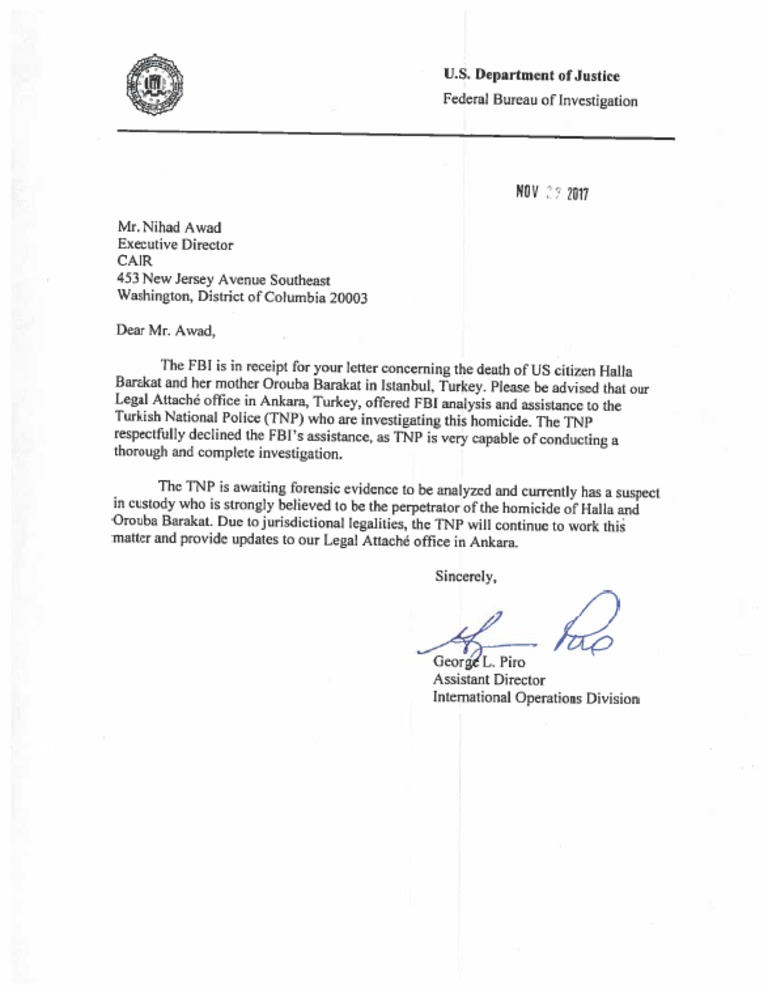 FBI Letter To CAIR | PDF