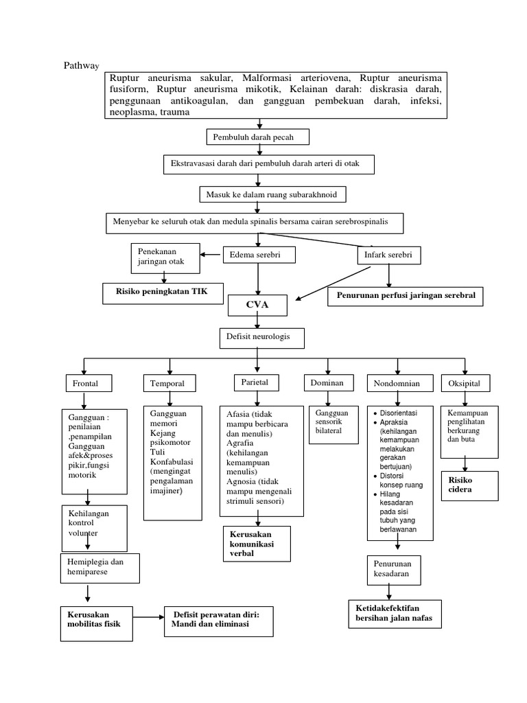Pathway Stroke Hemoragik dan Defisit Neurologis | PDF