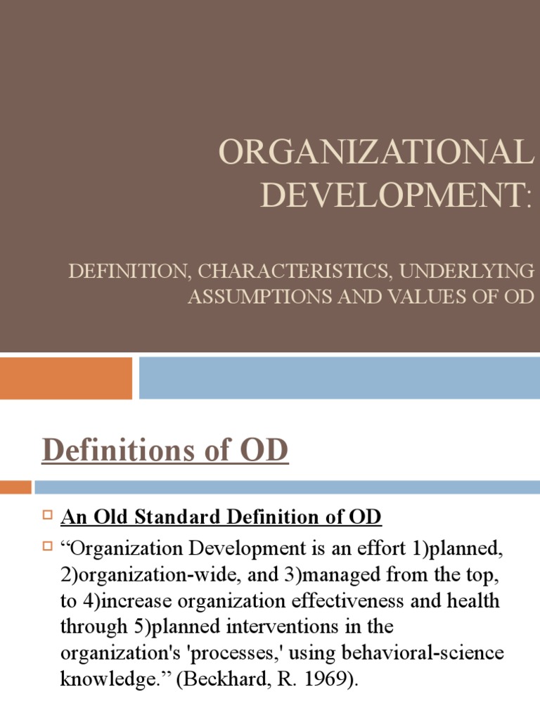 Organizational Development: Key Features and Definitions | PDF ...