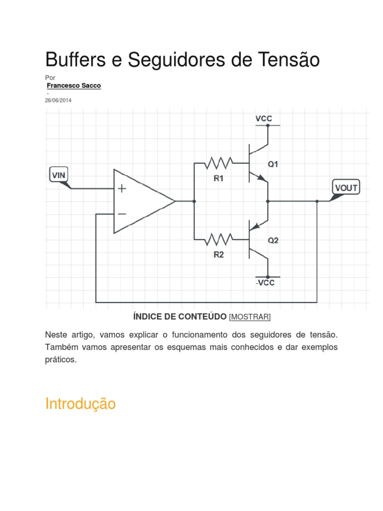 Funcionamento de Buffers e Seguidores | PDF | Rede elétrica ...