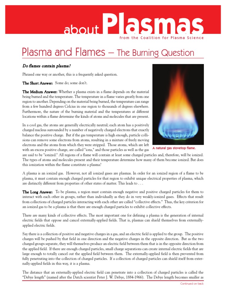 Flame PDF | PDF | Plasma (Physics) | Ion