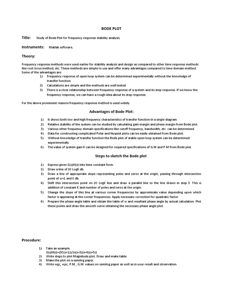 Bode Plot Title: Instruments: Theory | PDF | Algorithms | Electromagnetism
