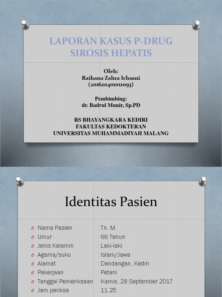 Laporan Kasus P-Drug Sirosis | PDF