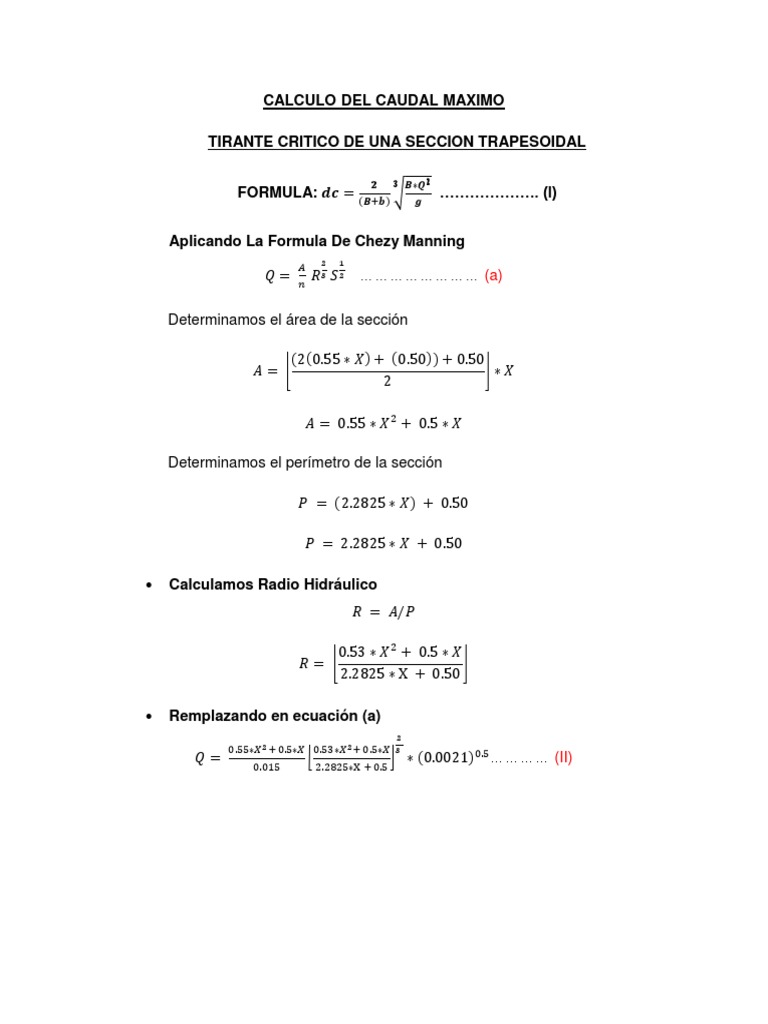 Calculo Del Caudal Maximo | PDF | Líquidos | Materia suave