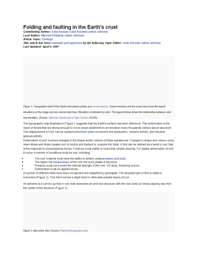Folding vs. Faulting in Geology | PDF | Fault (Geology) | Deformation ...