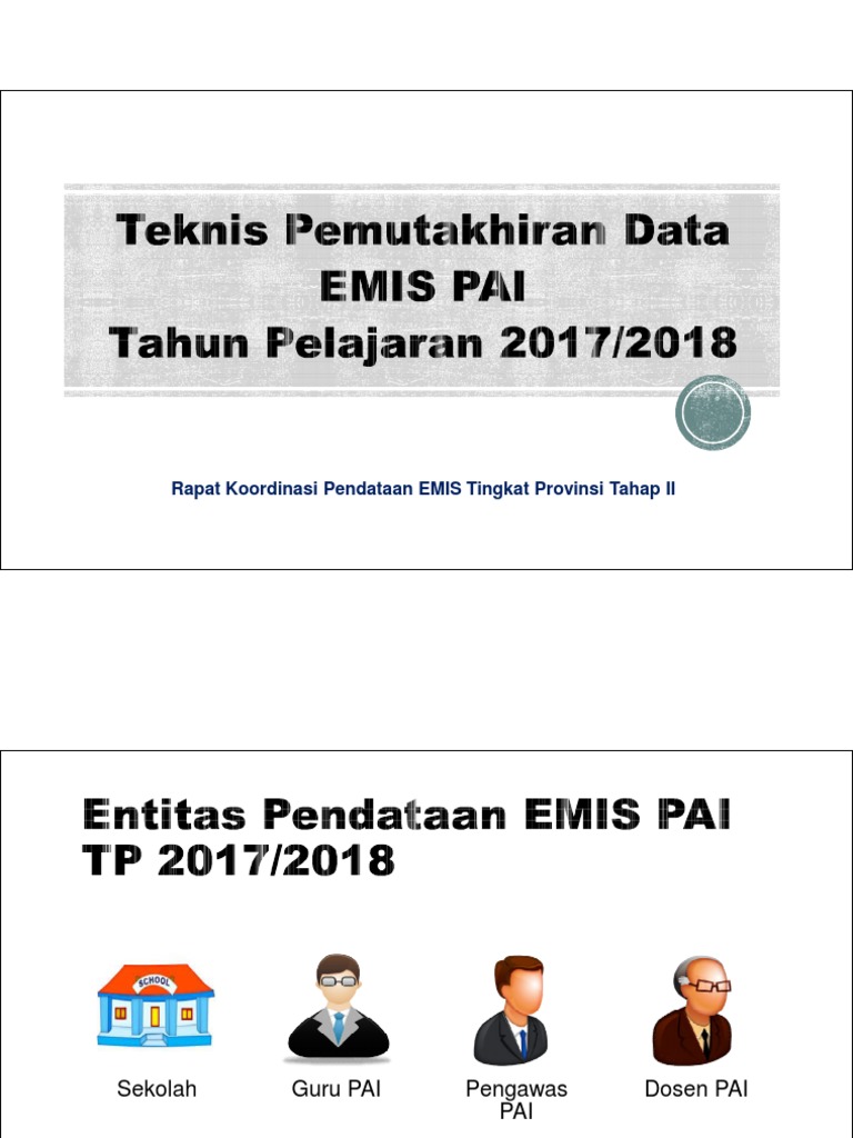 Teknis Pemutakhiran Data EMIS PAI | PDF