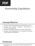 Partnership Dissolution - Lecture and Sample Problems | PDF | Partnership | Debits And Credits
