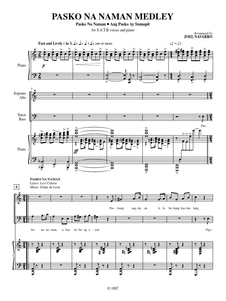 Pasko Na Naman Medley PDF | PDF