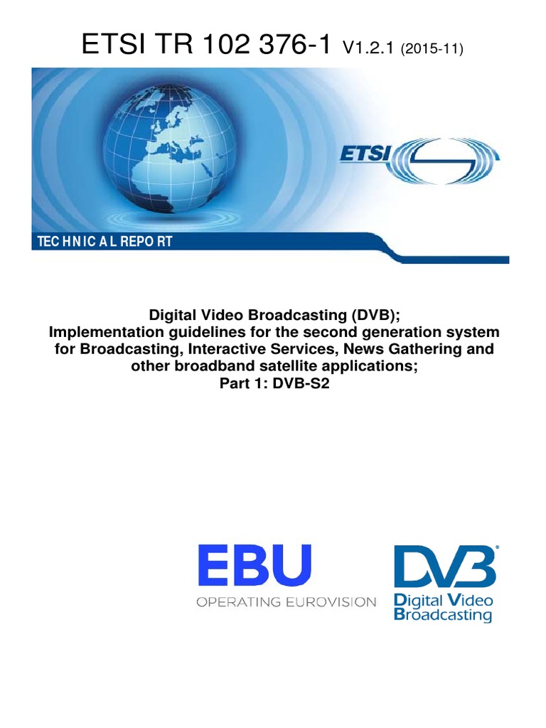 ETSI TR 102 376-1: Technical Report | PDF | Modulation | Forward Error Correction