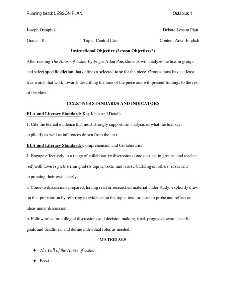 Tone and Diction Lesson Plan-2 | PDF | Reading Comprehension | Lesson Plan