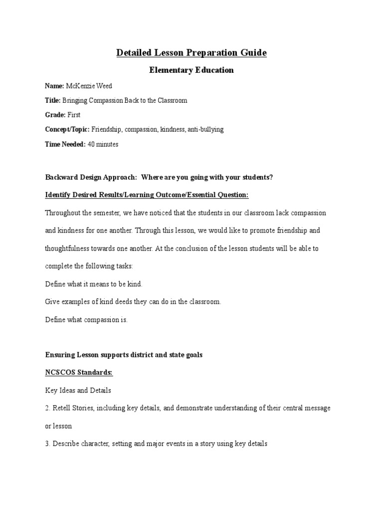 Final Project Lesson Plan | PDF | Classroom | Reading Comprehension