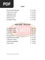 Vinta - Menu | PDF | Sauce | Drink