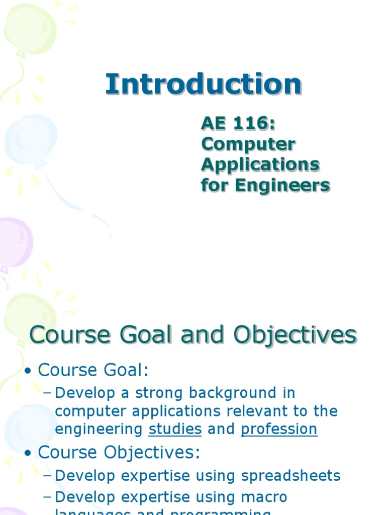 AE 116: Computer Applications For Engineers | PDF | Intel | Integrated ...