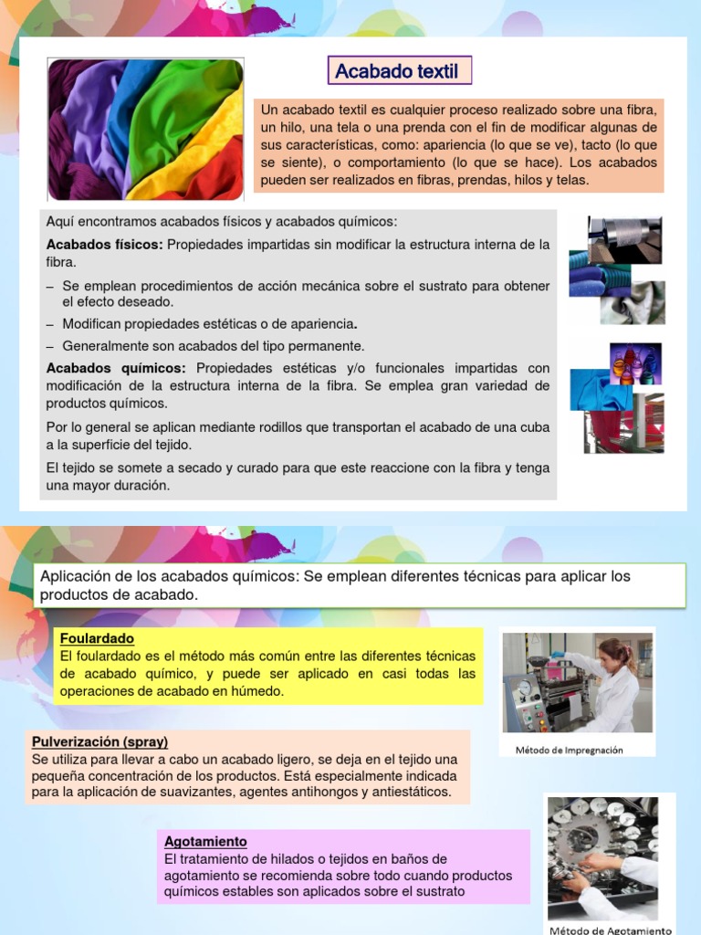 Proceso y tipos de acabados textiles | PDF | Silicona | Textiles