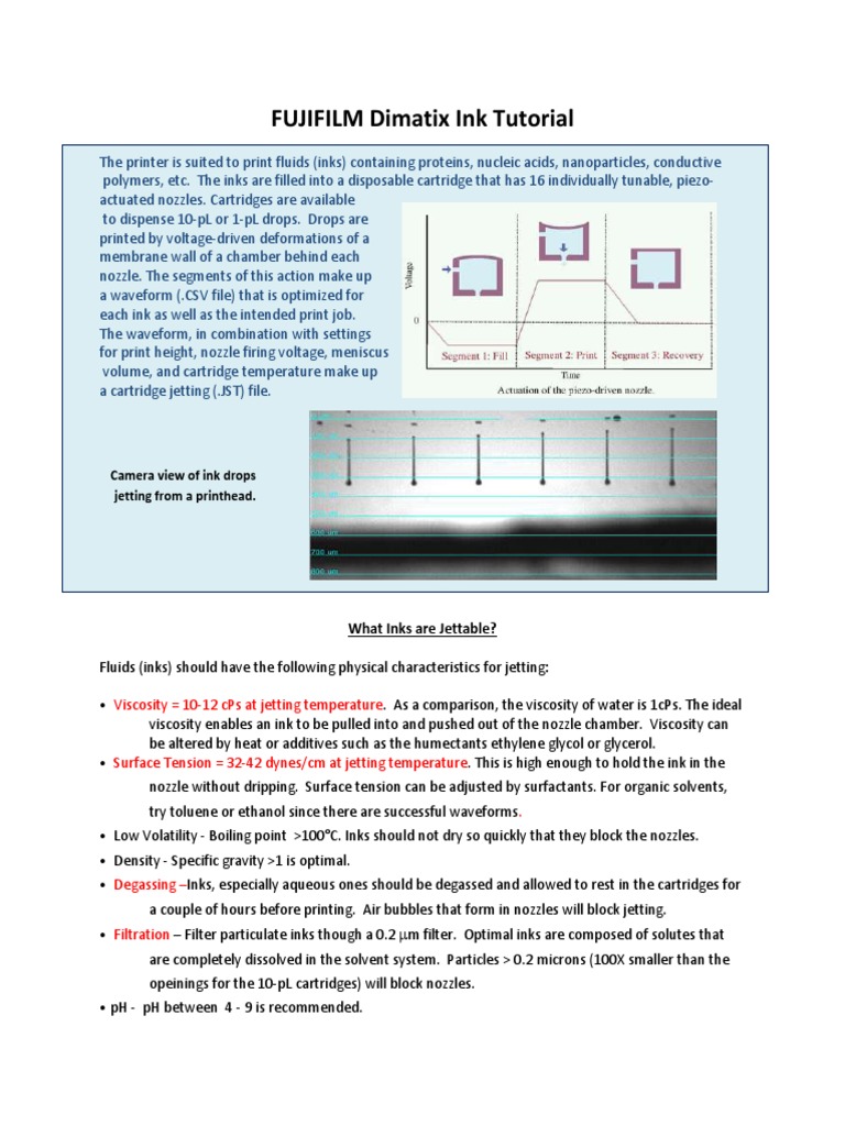 Ink Formulation Tutorial | PDF | Solution | Surface Tension