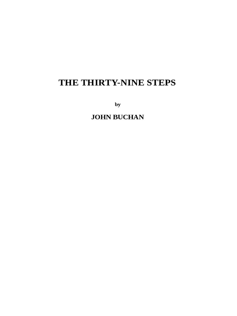 Buchan 39 Steps PDF | PDF | The Thirty Nine Steps