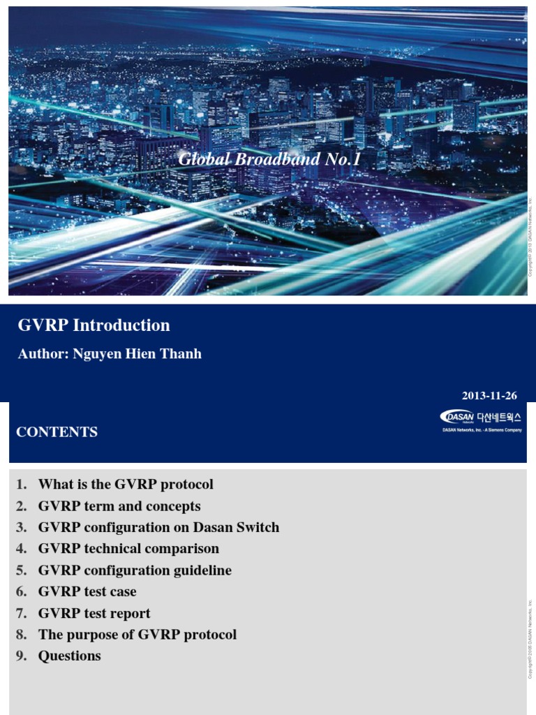 GVRP Protocol Introduction | PDF | Telecommunications Standards | Data ...