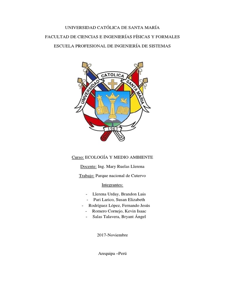 Parque Nacional de Cutervo | PDF | Los bosques | Deforestación