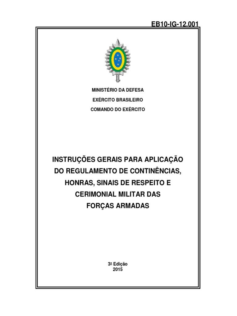 Completo EB10 IG 12.001 | PDF | Bandeira | Comandos (soldados)