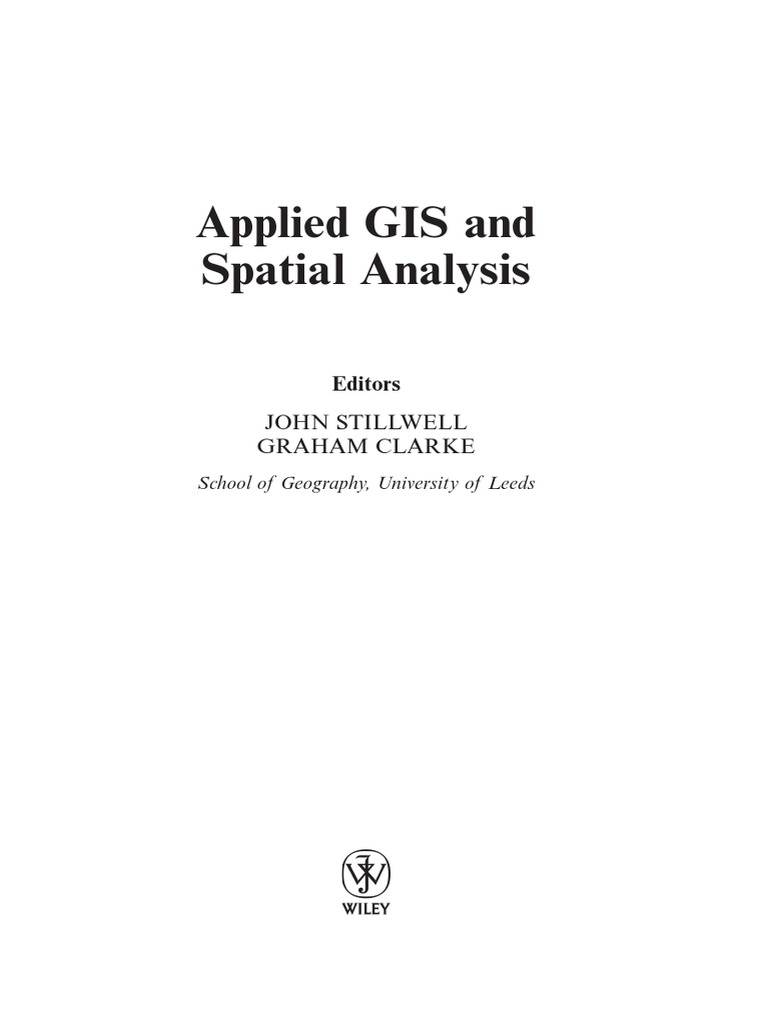 Applied Gis And Spatial Analysis 2004 Pdf Geographic Information