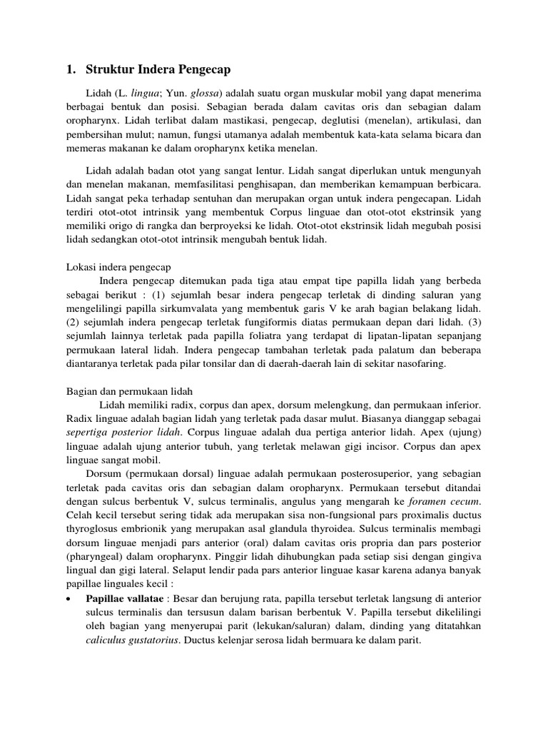 Indera Pengecap | PDF