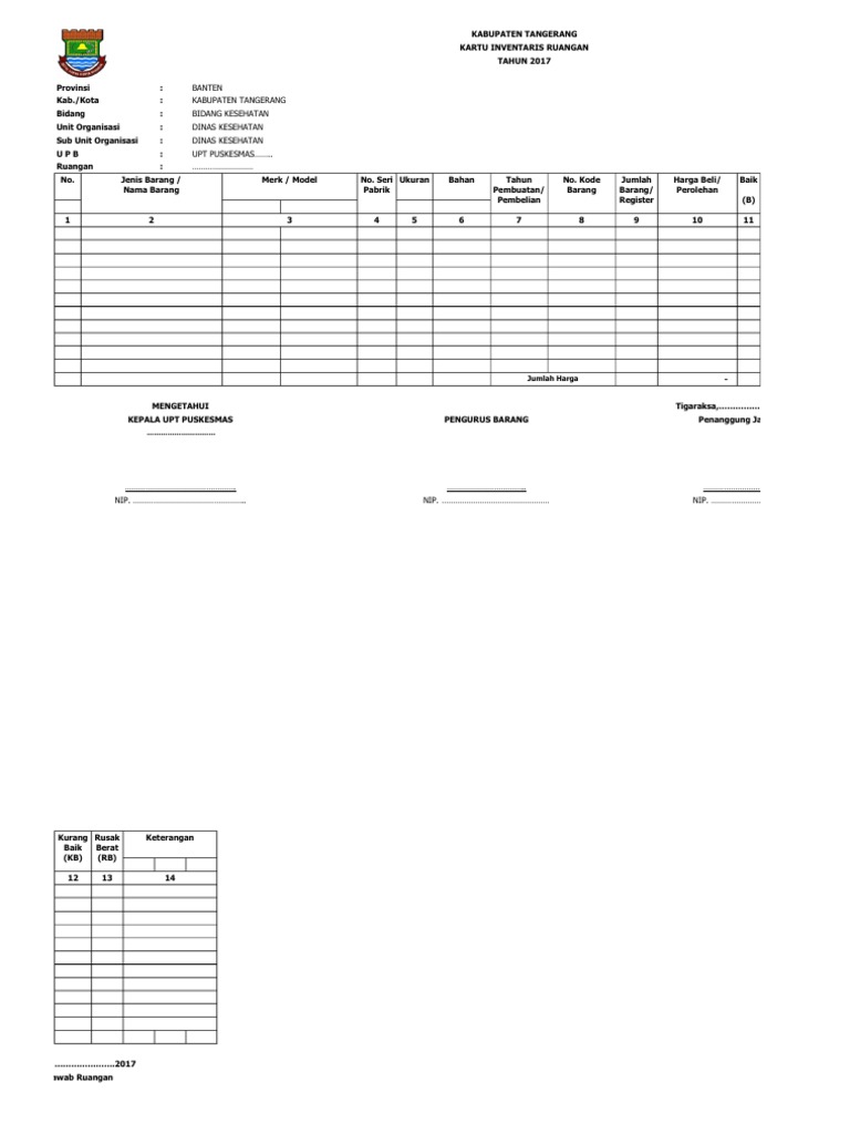 Format Kir Ruangan | PDF