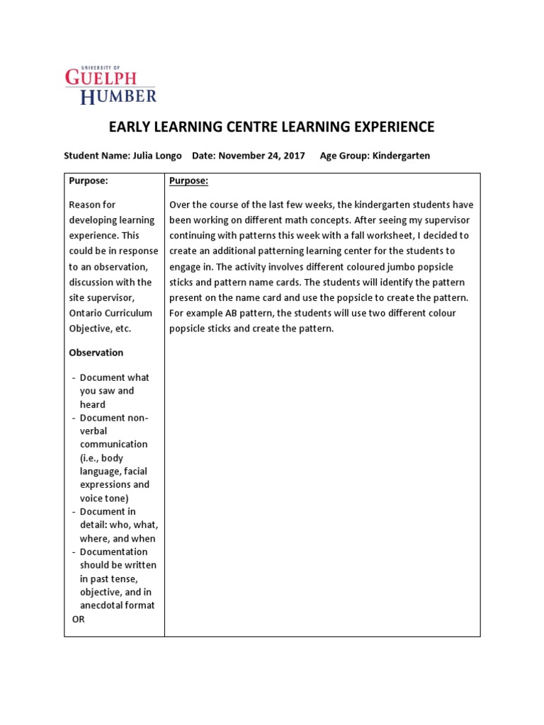 Patterning Popsicle Sticks | PDF | Curriculum | Applied Psychology