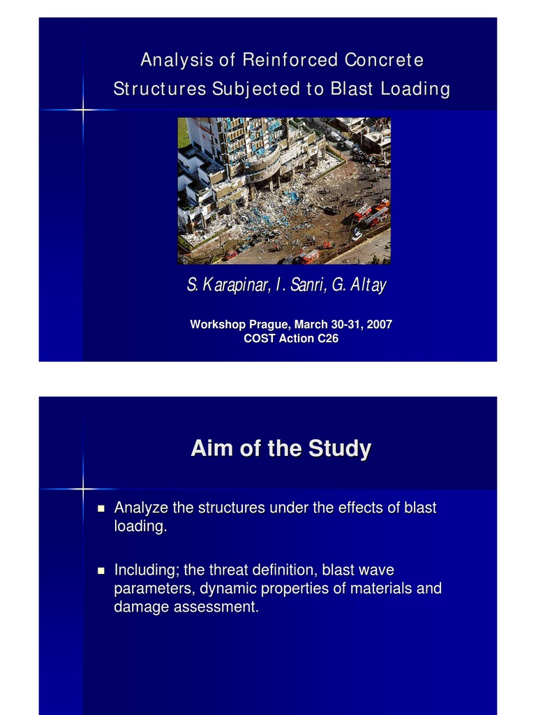 Analysis Of Rc Structures Subjected To Blast Loading Pdf