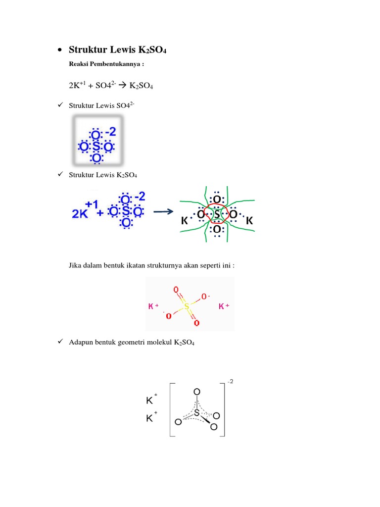 Struktur Lewis K2SO4 | PDF