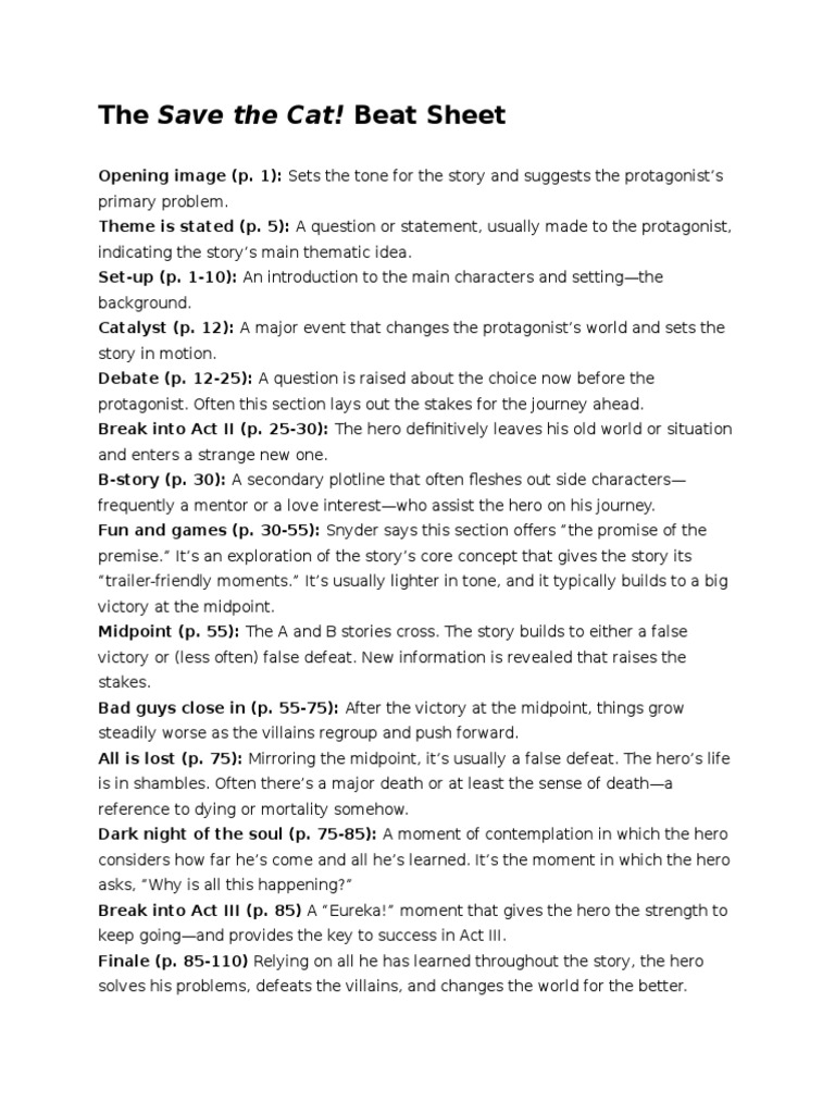 The Anatomy of a Story: Breaking Down the Key Beats and Structural ...