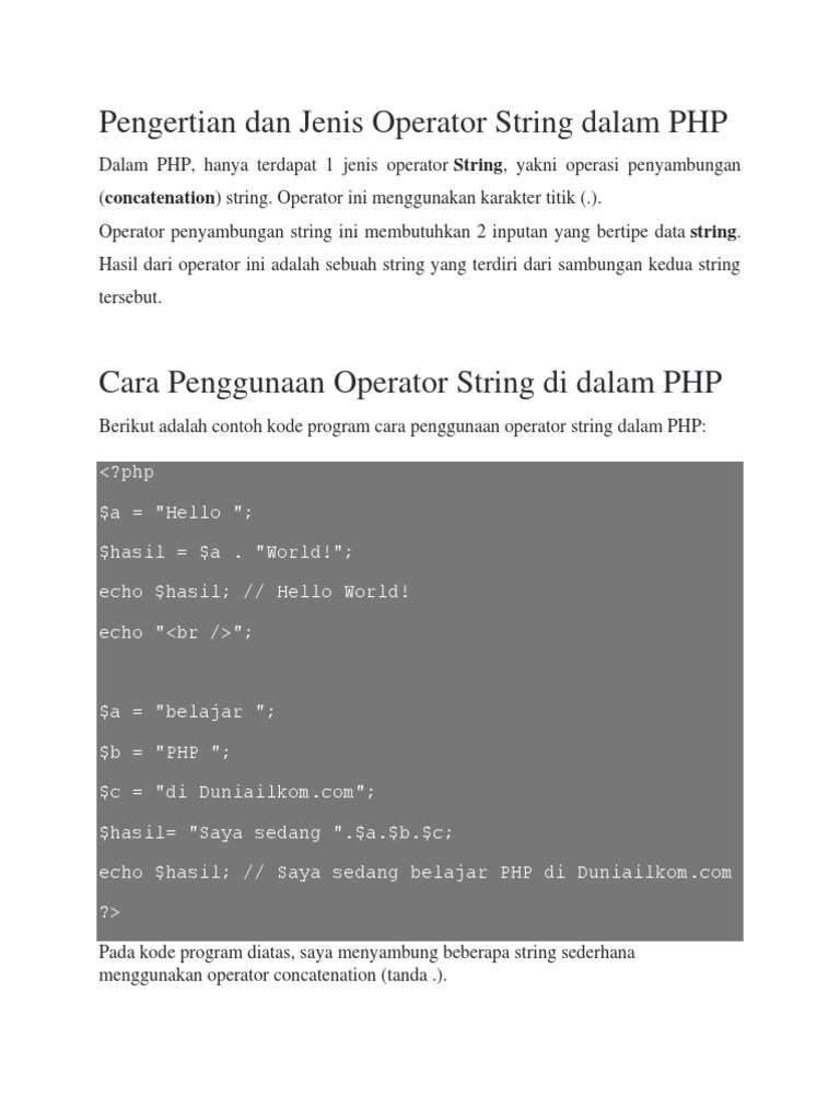 Operator String | PDF