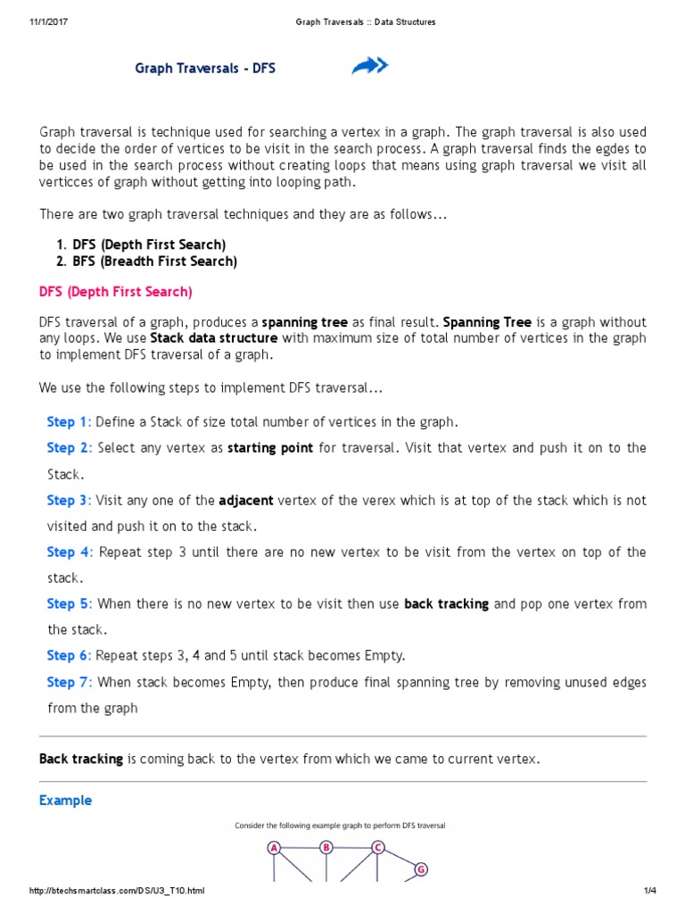 Graph Traversals - Data Structures | PDF | Vertex (Graph Theory ...
