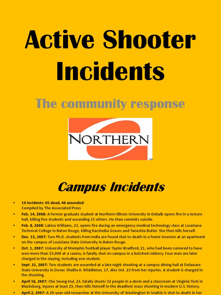 Active Shooter Incidents: The Community Response | PDF | Police | Crime ...