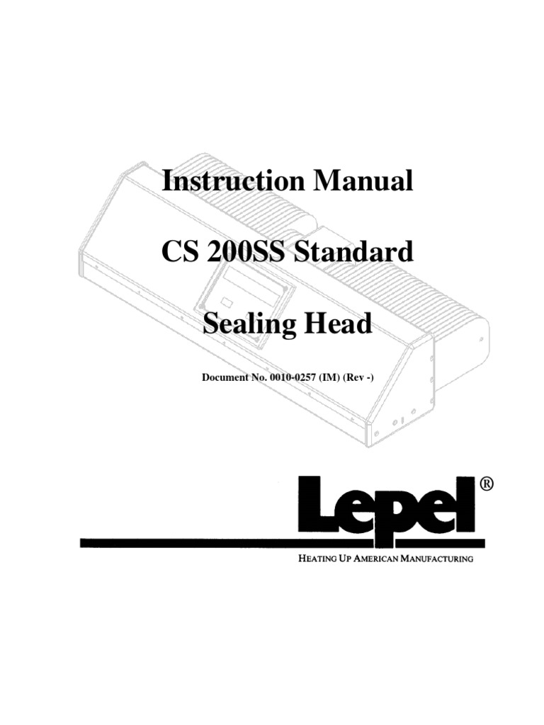 CSplus 200SS Standard Sealing Head | PDF | Manufactured Goods ...