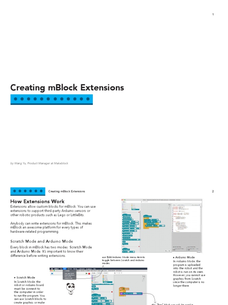Mblock Extension Guide | Zip (File Format) | Scratch (Programming Language)