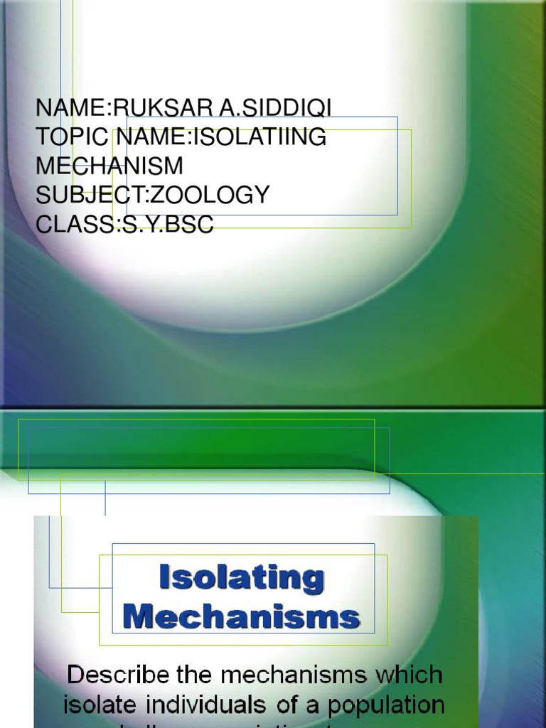 Isolating Mechanisms-2 | PDF | Hybrid (Biology) | Species