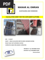 Design Calculation of Formwork For Slab & Beam | PDF | Bending | Beam (Structure)