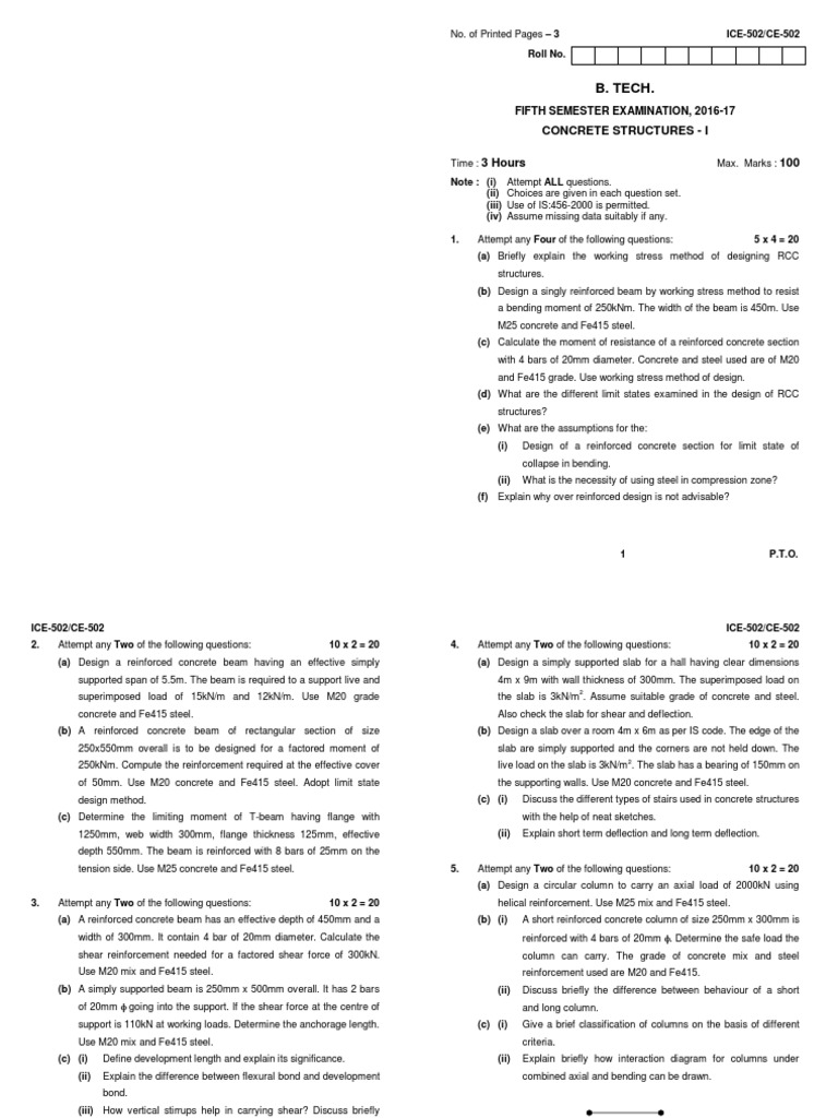 Ice-502-Ce-502 - Final | PDF | Beam (Structure) | Bending