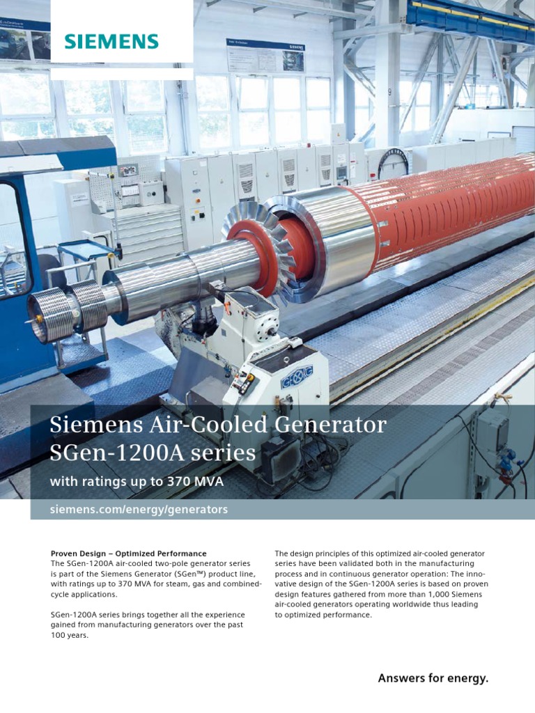 Siemens Generators Sgen 1200a US LowRes | PDF | Siemens | Electric ...