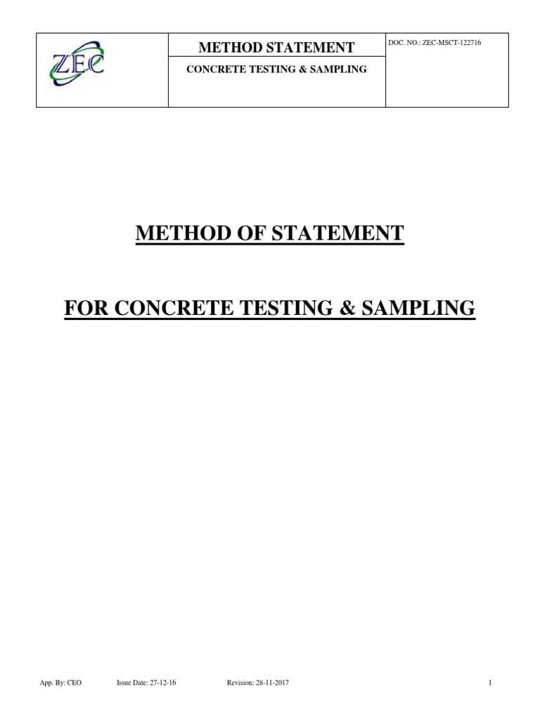 1 Concrete Testing and Sampling | PDF | Concrete | Industries