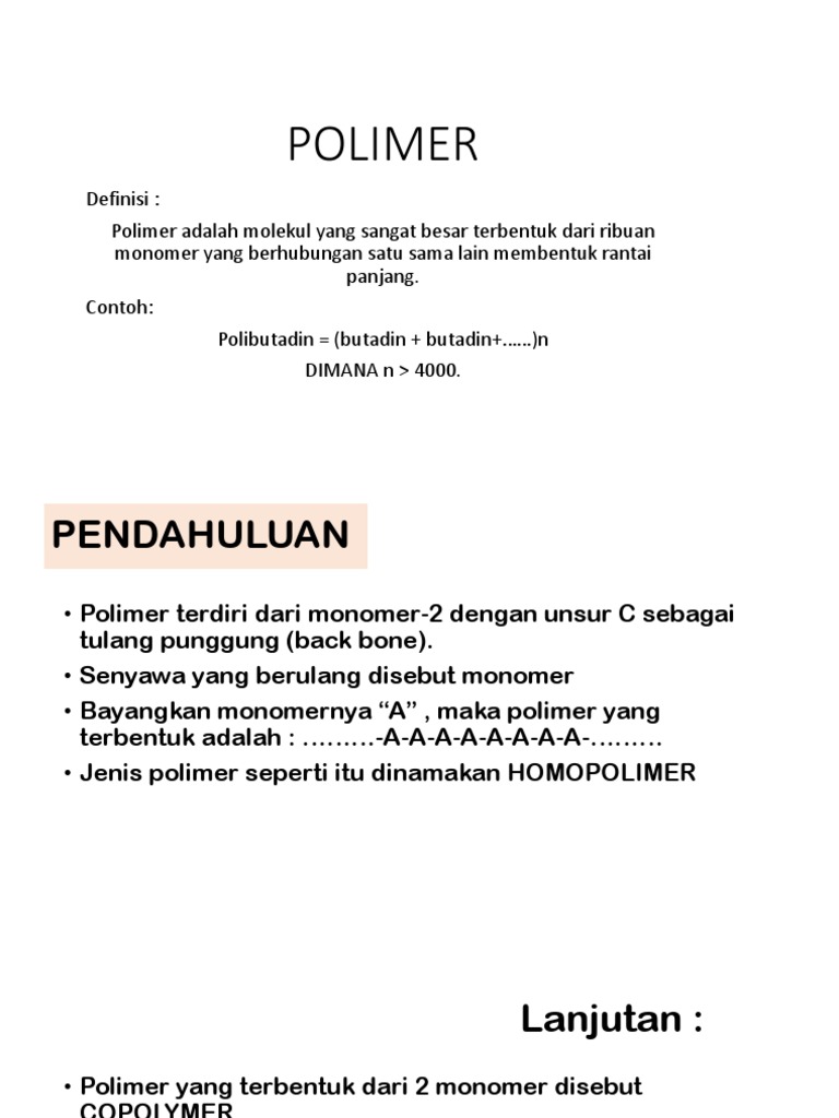 Pengantar Polimer: Jenis dan Proses | PDF