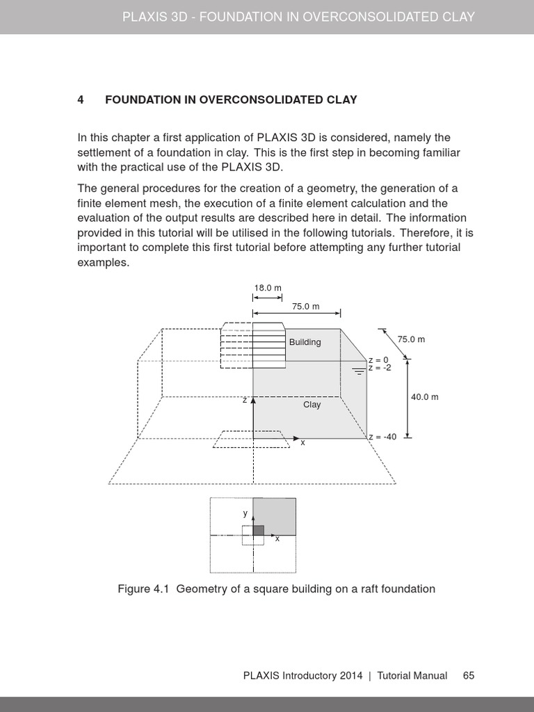 PLAXIS Introductory 2014 - Tutorial Manual 65 | PDF | Beam (Structure ...